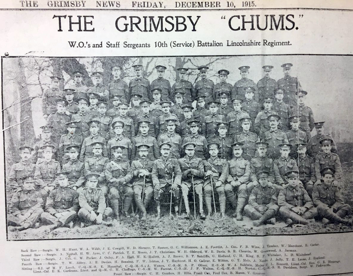 10th Battalion, Lincolnshire Regiment, courtesy of Steve Bramley ...
