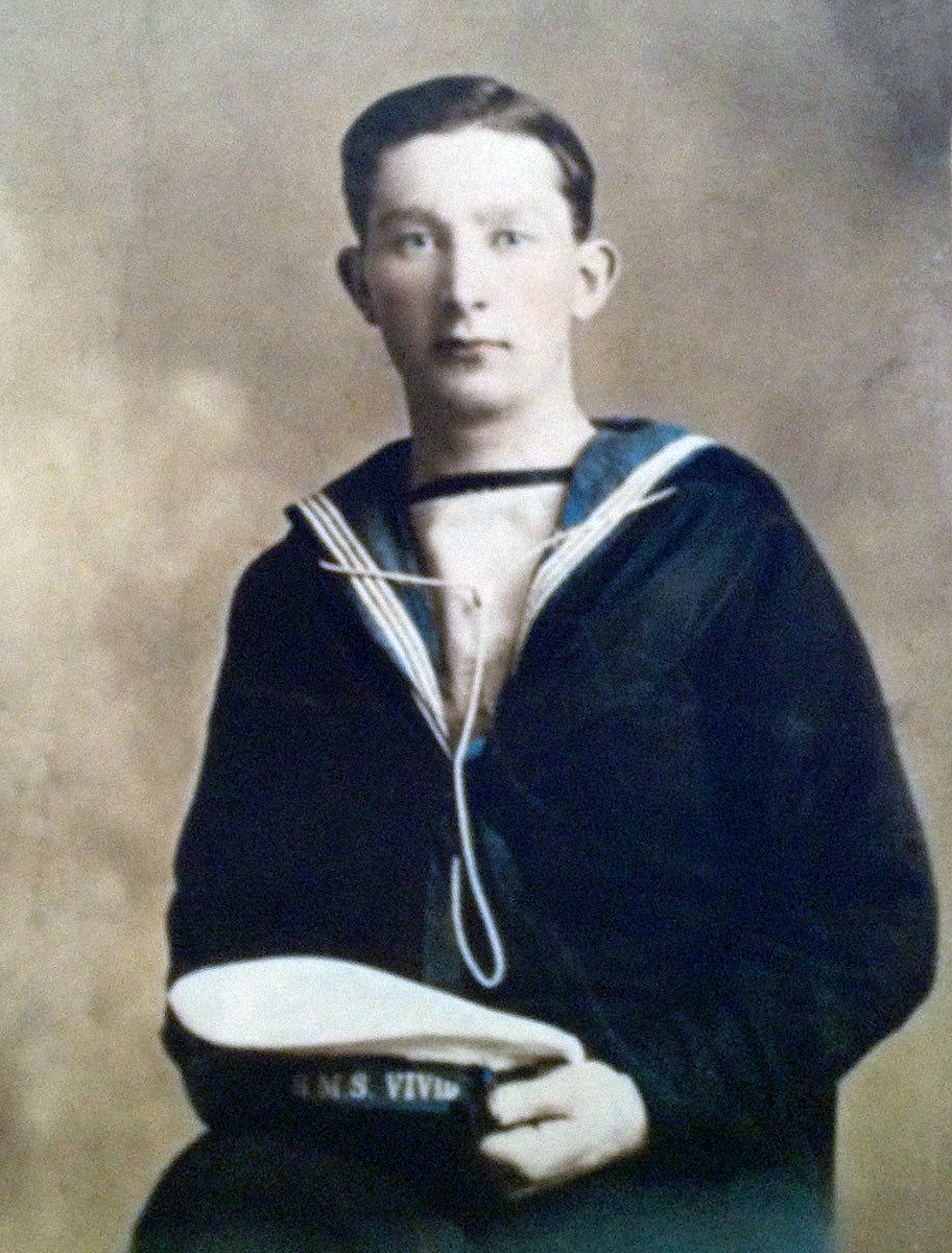 A1203 John 'Jack' Jones, stoker/fireman, H.M.S Vivid. Courtesy of Ceri ...